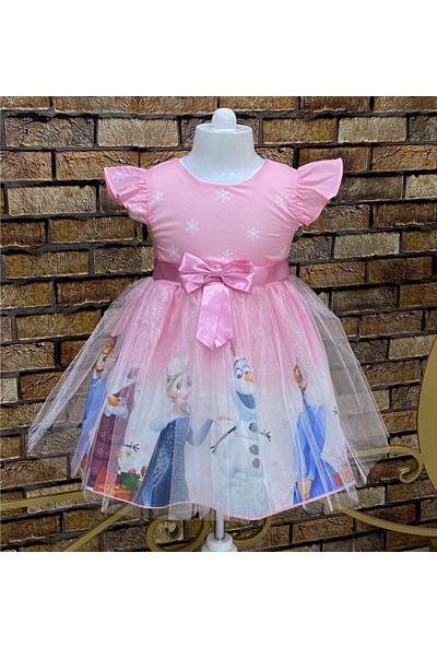 Jackfruit Kız Çocuk Tüllü Pembe Elsa Elbise Jackfruit Kız Çocuk Tüllü Pembe Elsa Elbise