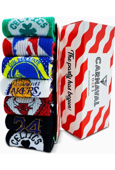Carnaval Socks 7'li Basketbol Team Desenli Spor Çorap Carnaval Socks 7'li Basketbol Team Desenli Spor Çorap