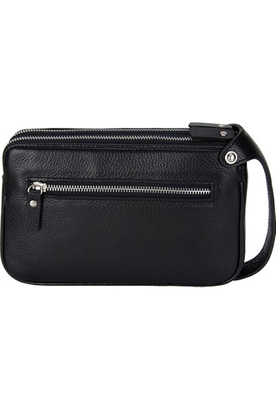 KANGAROO KINGDOM Hakiki Deri Siyah Erkek Portföy & Clutch El Çantası 1285-S KANGAROO KINGDOM Hakiki Deri Siyah Erkek Portföy & Clutch El Çantası 1285-S