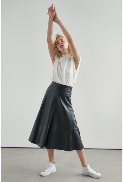 Noella Berliner Deri Etek Siyah