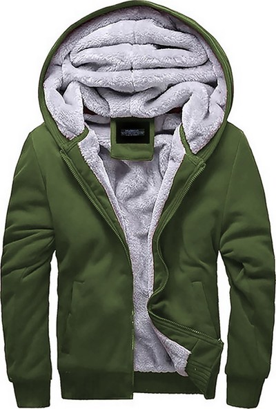 Madmext Içi Kürklü Haki Hırka 22377