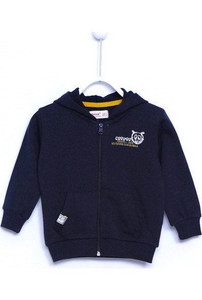 Silversun Lacivert Baskılı Kapşonlu Önden Fermuar Kapamalı Uzun Kollu Sweat Shirt|jm 110540 Silversun Lacivert Baskılı Kapşonlu Önden Fermuar Kapamalı Uzun Kollu Sweat Shirt|jm 110540