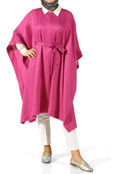 Allday Viskon Kuşaklı Panço