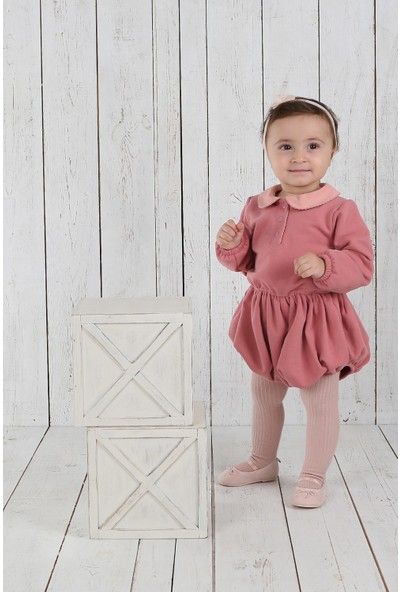 Nilakids Kız Çocuk Tulum Elbise Bebek NK01015P 3-6A