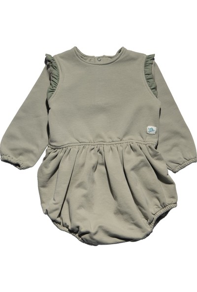 NilakidsKız Çocuk Fırfır Detaylı Bebek Tulum Elbise NK01017AY