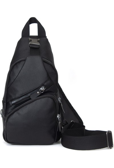 Newish Polo Body Bag Çapraz Sırt Çantası USB Kablo Çıkışlı-Yıkama Deri