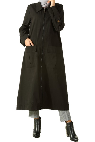 Allday Fermuarlı Cepli Trençkot Allday Fermuarlı Cepli Trençkot