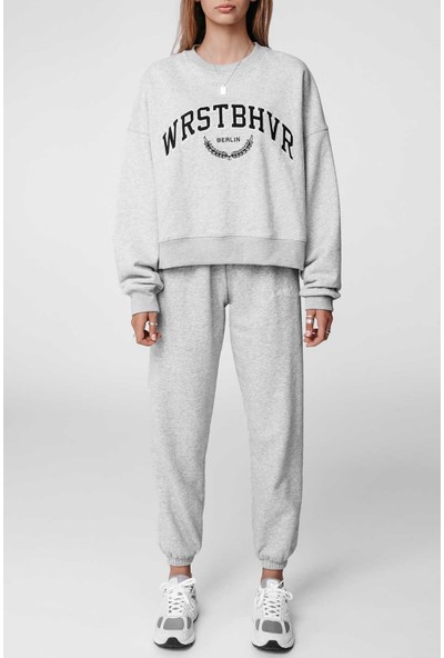 Mad Girls Gri Kadın Eşofman Takım MG835 Mad Girls Gri Kadın Eşofman Takım MG835