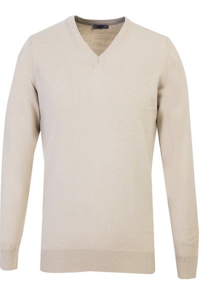 Kiğılı V Yaka Regular Fit Triko Kazak