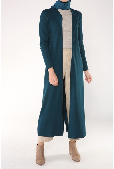 ALLDAY Cepli Uzun Önü Açık Hırka