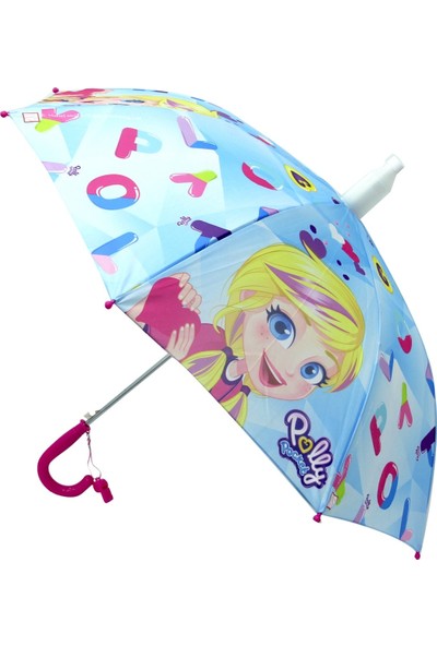 Rubenis Poly Pocket Lisanslı Çocuk Şemsiyesi Mavi Rubenis Poly Pocket Lisanslı Çocuk Şemsiyesi Mavi