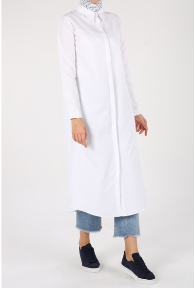 ALLDAY Gizli Patlı Uzun Gömlek
