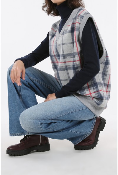 Allday Oduncu Ekoseli Süveter