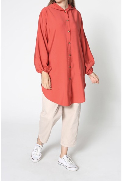 Allday Kapüşonlu Sweat Tunik