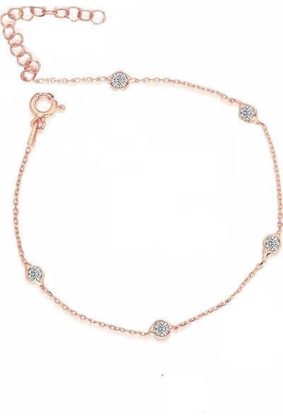 Trend Silver Gümüş Rose Zirkon Sıra Taşlı Halhal Beyaz Taşlı Zincir Halhal Trend Silver Gümüş Rose Zirkon Sıra Taşlı Halhal Beyaz Taşlı Zincir Halhal