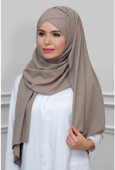 Hürrem Kadın Vizon Kalın Krep Tek Bantlı Bone Şal Hürrem Kadın Vizon Kalın Krep Tek Bantlı Bone Şal