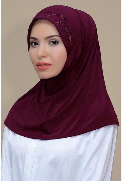 Hürrem Kadın Mürdüm Elişi Laleli Pratik Tesettür