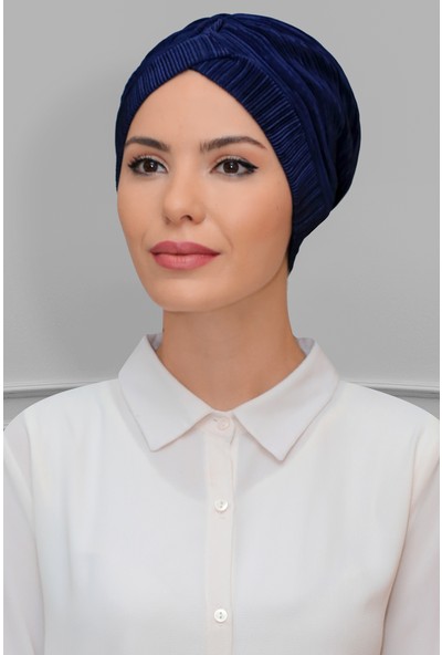 Hürrem Kadın Lacivert Piliseli Taçlı Pratik Bone