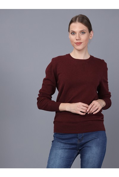 Basics&more Bayan Bordo Melanj Bisiklet Yaka Kazak Basics&more Bayan Bordo Melanj Bisiklet Yaka Kazak