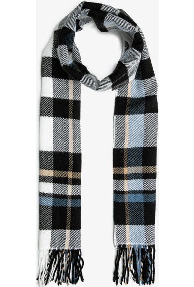 Koton Püsküllü Kareli Atkı