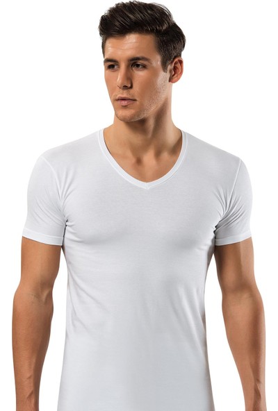 Erdem İç Giyim Pamuk Elastan V Yaka T-Tshirt