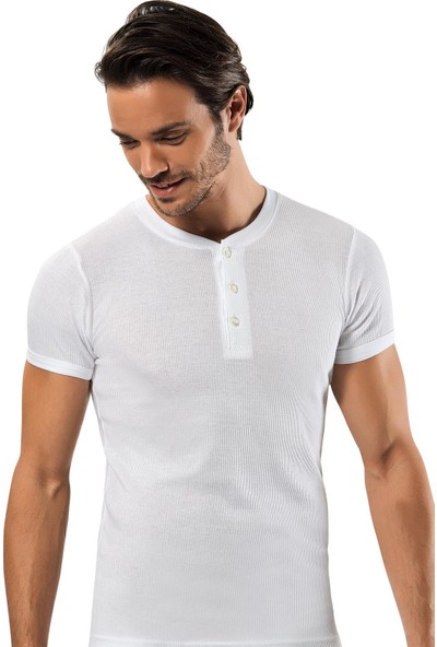 Erdem İç Giyim Düğmeli Kaşkorse T-Shirt