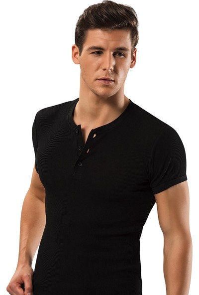 Erdem İç Giyim Düğmeli Kaşkorse T-Shirt