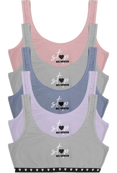 Donella 5'li Stop Baskılı Genç Kız Body - 6071PZ-5LI