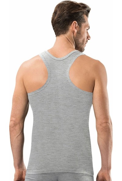 Jiber 3 Lü 136 Licralı Sporcu Gri Atlet Pamuk Elestan