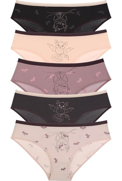 Donella 5'li Yarasa Baskılı Genç Kız Külot - 5071934YN-5LI Donella 5'li Yarasa Baskılı Genç Kız Külot - 5071934YN-5LI