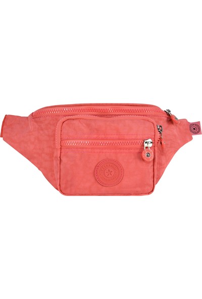 Urban Polo Pembe Kadın Su Geçirmez Krinkıl Kumaş Bel Çantası Çantası UPT3030