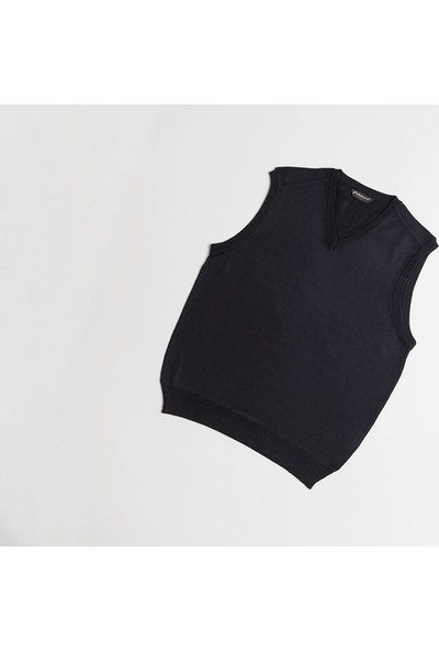 Çukurova Tekstil Çukurova Yünlü Kolsuz Süveter Lacivert