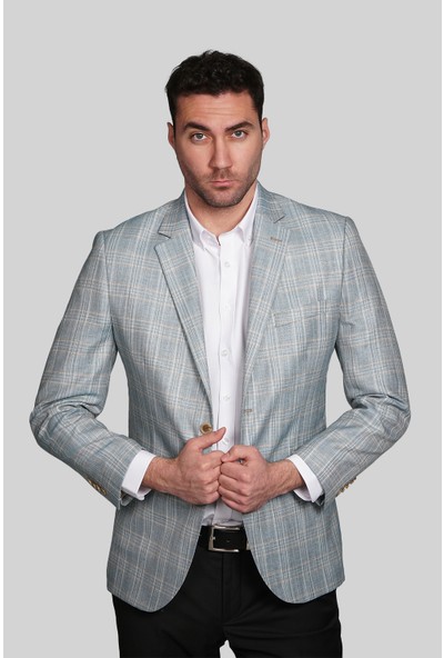 İGS Erkek Mavi Barı / Geniş Kalıp Mono Yaka Ceket İGS Erkek Mavi Barı / Geniş Kalıp Mono Yaka Ceket