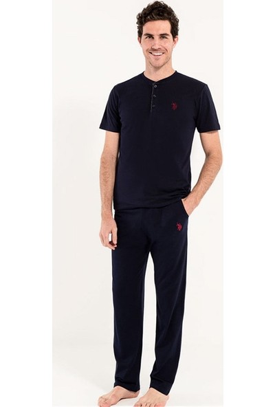 U.S. Polo Assn. Us Polo Lacivert Pijama Takım + Sort 12010