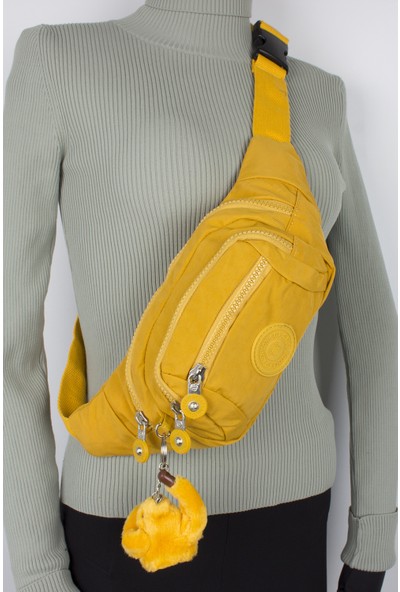 Kenyon 059 Klinkır Kumaş Kadın Bel ve Göğüs Çantası Sarı