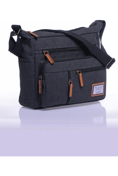 Sword Bag Siyah Kanvas Postacı Çantası