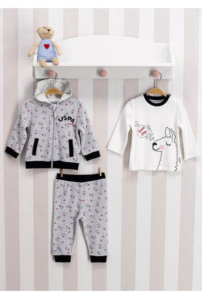 U.S. Polo Assn. U.s. Polo Unisex 3'lü Bebek Takımı USB094