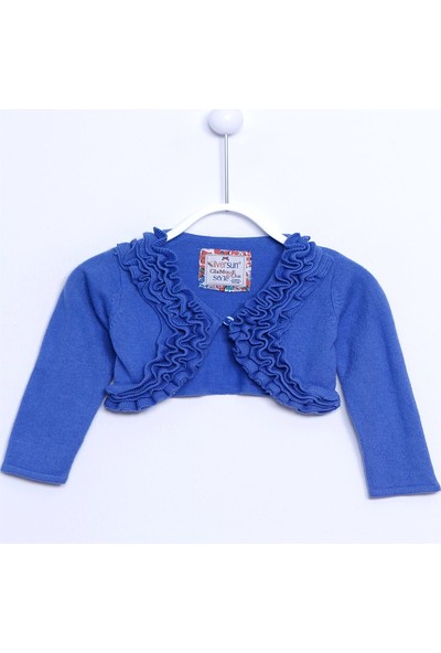 Silversun Indigo Uzun Kol Fırfırlıtriko Bolera|t 7143