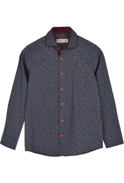 Silversun Antrasit Ren Kli Desen Li Önden Düğmeli Uzun Kol Erkek Çocuk Gömlek|gc 316256 Silversun Antrasit Ren Kli Desen Li Önden Düğmeli Uzun Kol Erkek Çocuk Gömlek|gc 316256