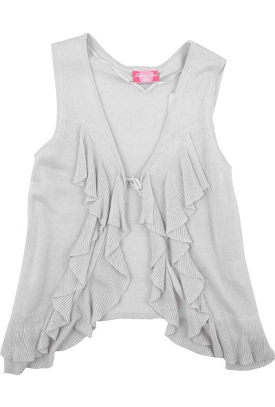Silversun Gri Fırfırlıtriko Yelek|t 23269