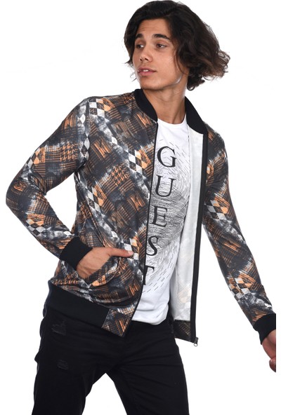 Guest Dijital Baskılı Fermuarlı Hırka Guest Dijital Baskılı Fermuarlı Hırka