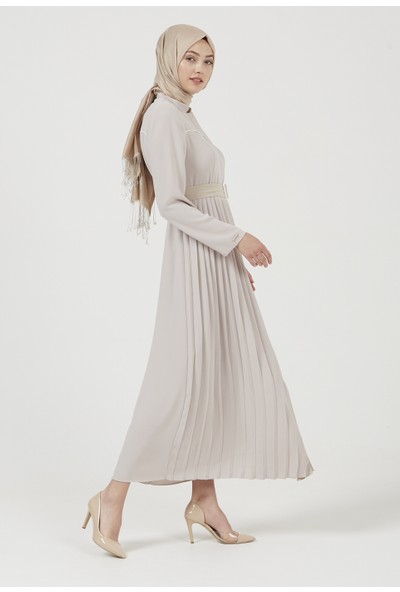Setrms Biye Detaylı Piliseli Elbise