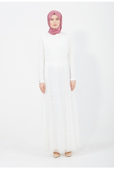 Setrms Dantel Puan Karışımlı Elbise