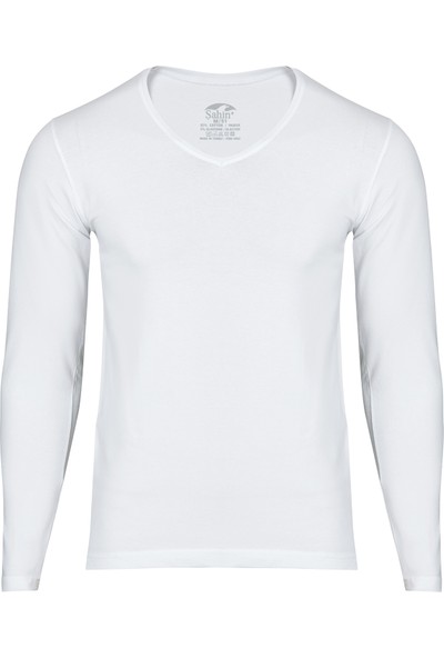 Şahin Erkek Uzun Kollu V Yaka Lycralı Body