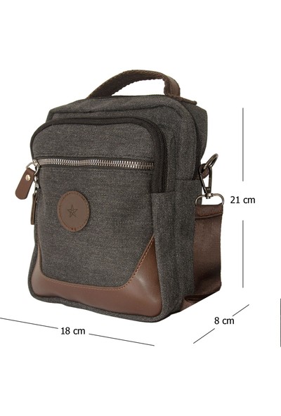 Lederax Kanvas El ve Postacı Çantası Orta Boy
