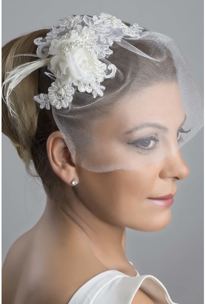 Turkuaz Aksesuar Gelin Nikah Şapkası Turkuaz Aksesuar Gelin Nikah Şapkası