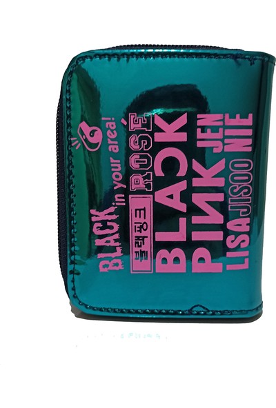 Black Pink Hologramlı Cüzdan Mavi