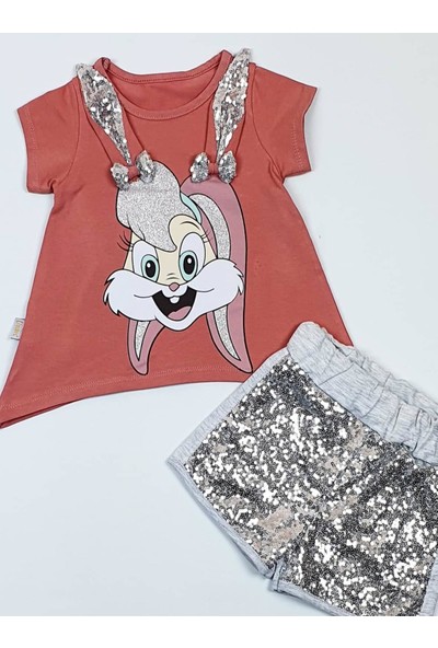 Pullu Şortlu Kız Çocuk Takım