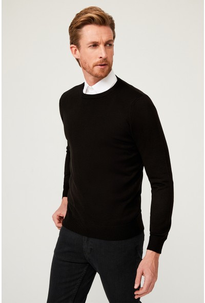 Kiğılı Bisiklet Yaka Regular Fit Triko Kazak