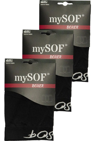 Mysof Premium Erkek Boxer 3'lü